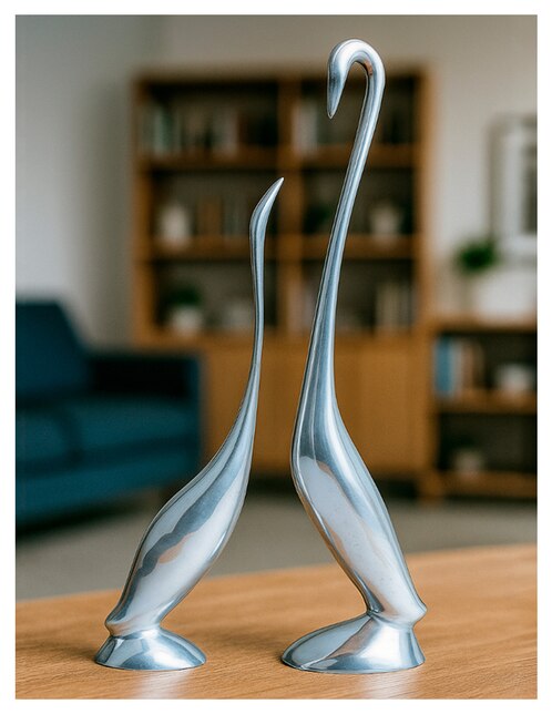 Escultura Casa Pewter de pewter 2