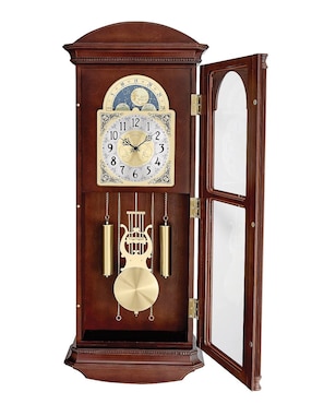 Reloj de pared Bulova de madera